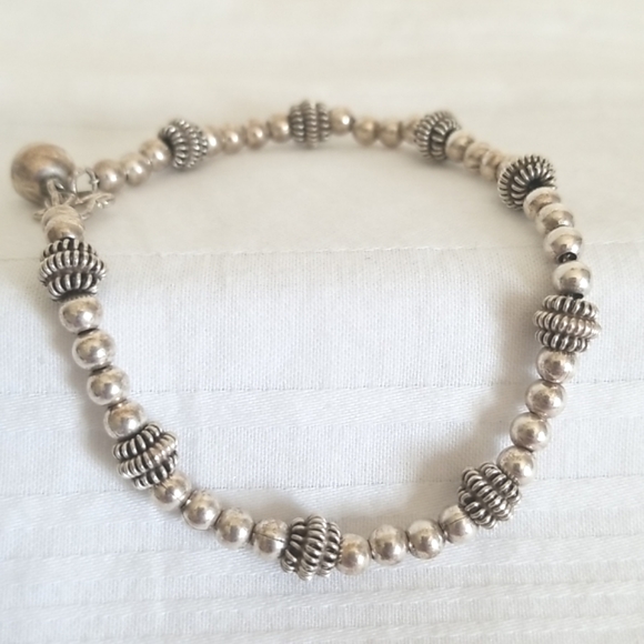 Jewelry | Vintage Sterling Silver Bead Bell Bracelet | Poshmark